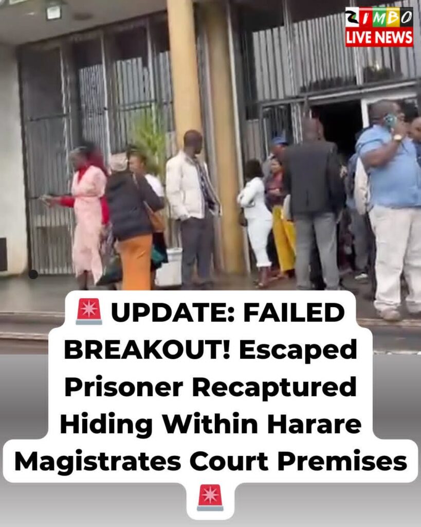 PRISONER RECAPTURED AFTER PRISON BREAK AT HARARE MAGISTRATES COURT ...
